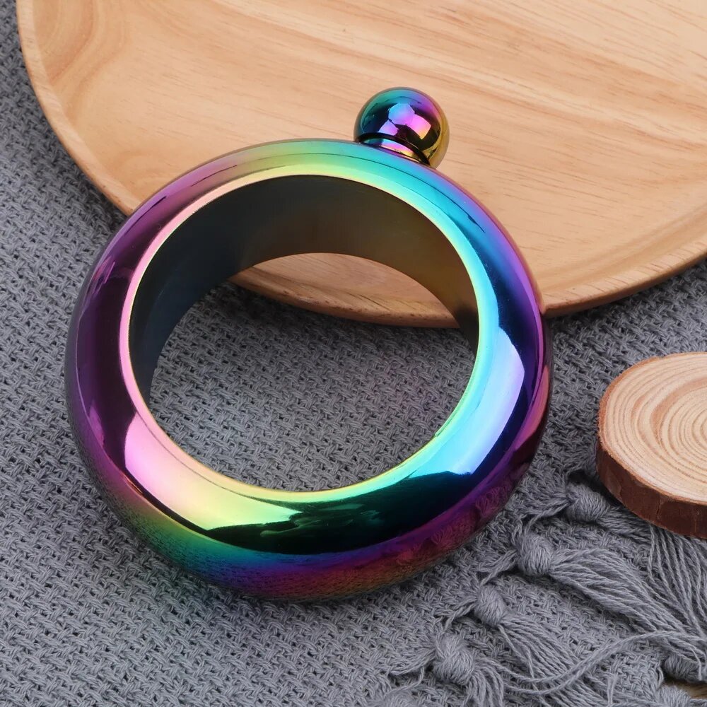 Фляга-браслет из нержавеющей стали 3,5 унций Colorful with funnel