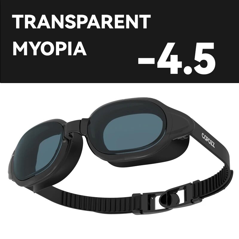 COPOZZ очки для плавания с диоптриями Myopia black -4.5