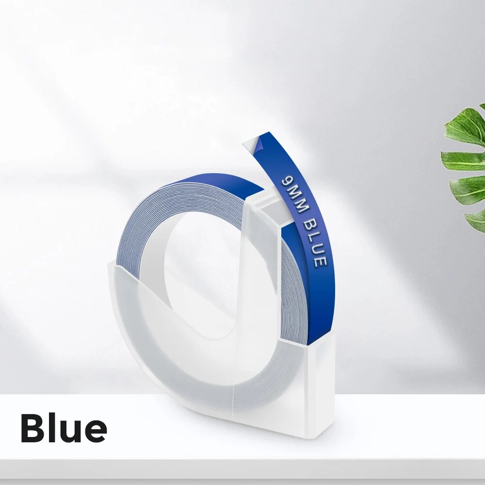 Пластиковые этикетки для Dymo 9 мм, 20 цветов Blue