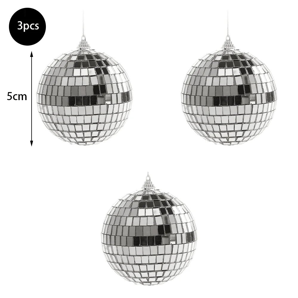Зеркальные украшения в виде диско-шара со веревкой, мини-стеклянные шары, подвесная рождественская елка для свадьбы, дискотеки, новогодние украшения для дома