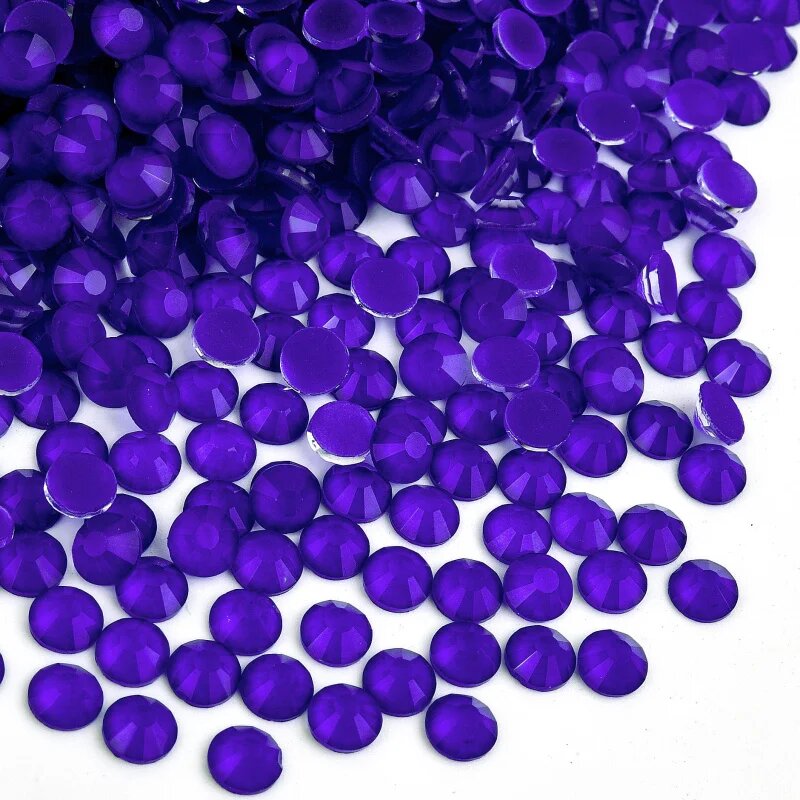 Стразы фиолетовые неоновые стекло Mix Size-1440pcs P380Purple blue Neon