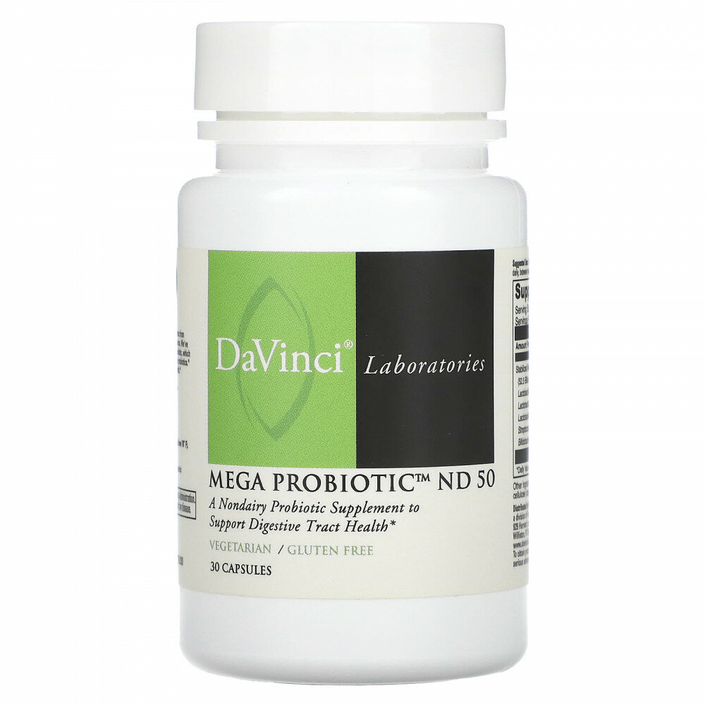 DaVinci Laboratories, Mega Probiotic ND 50, 30 капсул