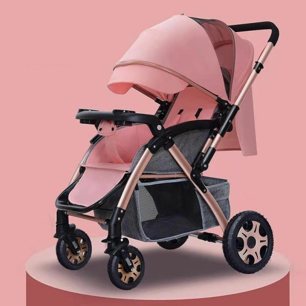 Коляска прогулочная, детские коляски для новорожденных, механическая спинка, увеличенная накидка, увеличенные колеса, Нагрузка до 15кг-MAI