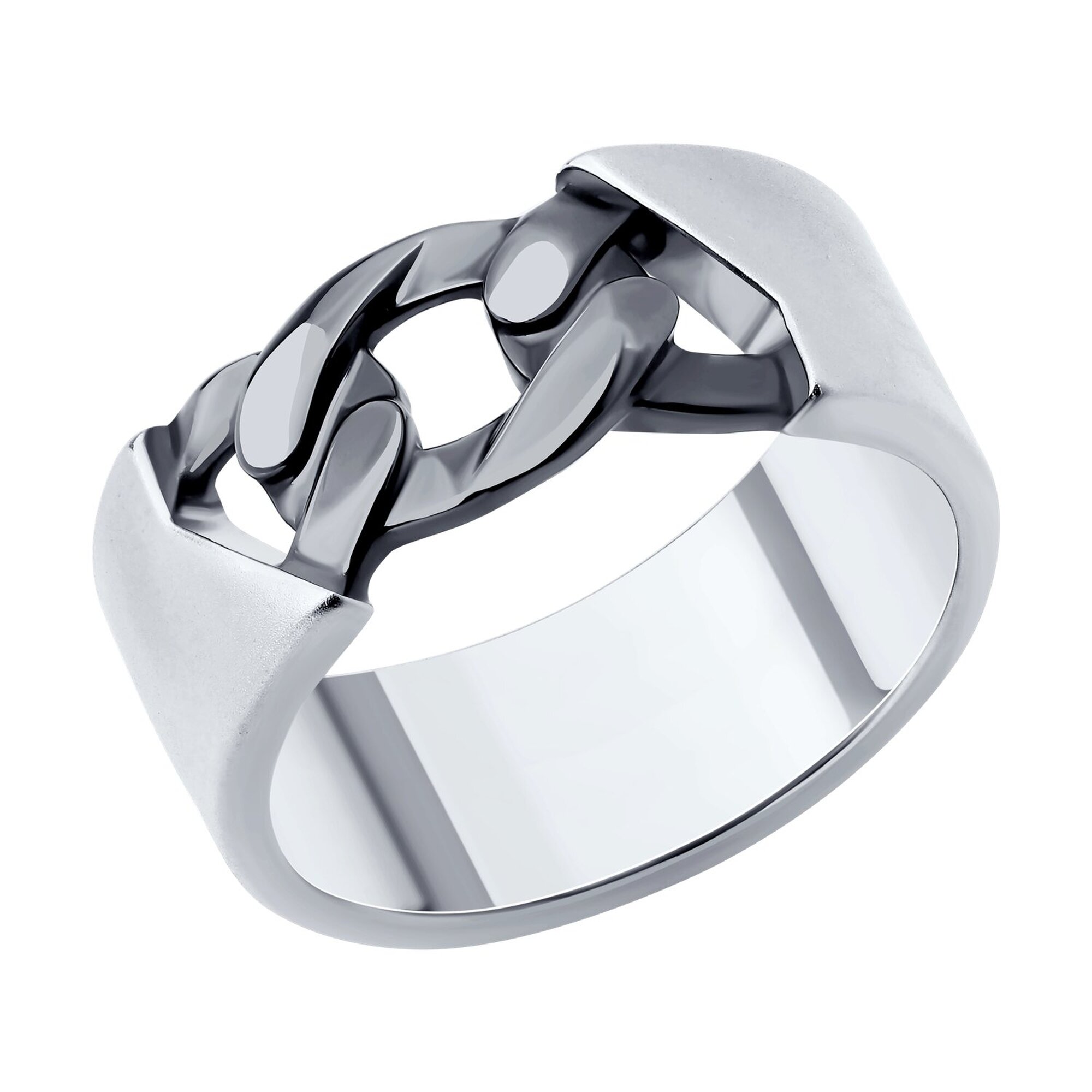 Кольцо широкое Diamant online, серебро, 925 проба, родирование