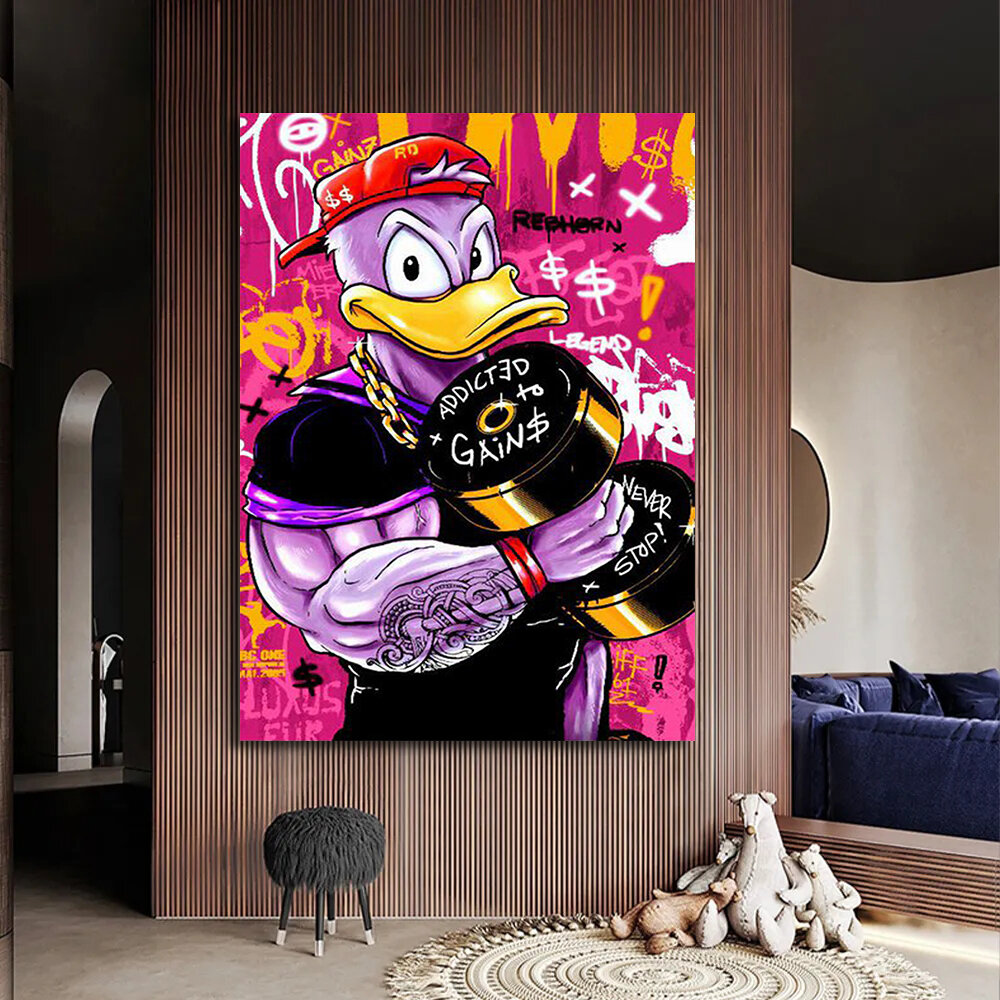 Scrooge McDuck / Скрудж Макдак , картина деньги, мотивация постер, из коллекции "Офисные картины", 40х60 см.