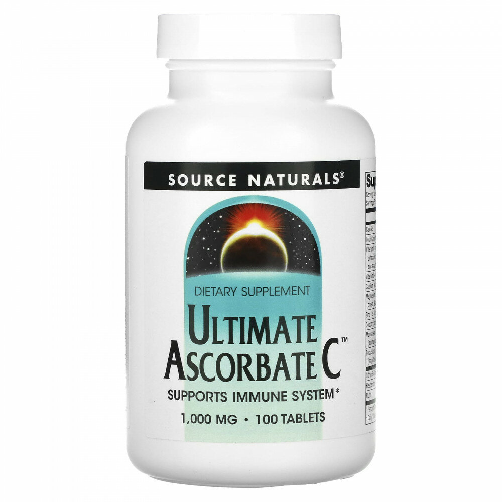 Source Naturals, Ultimate Ascorbate C™, 100 таблеток