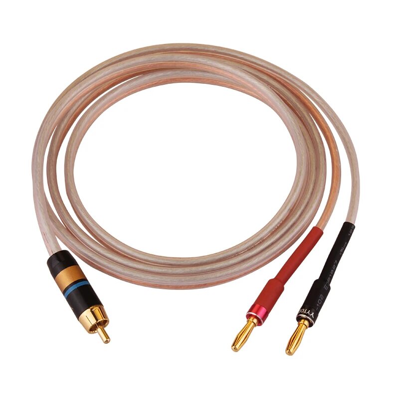 YYTCG HiFi OFC аудиокабель RCA на 2 банана 1/2/3 м 1 piece, 1,5 м