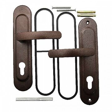 Комплект ручек для китайской двери НP-09-208 под ЛУЧ универсальная, медь