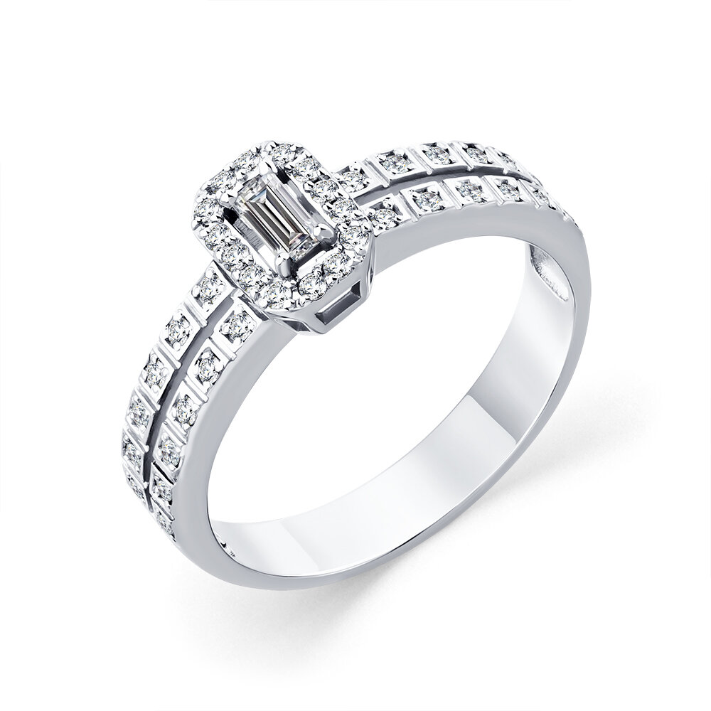 Кольцо, белое золото, 585 проба, бриллиант