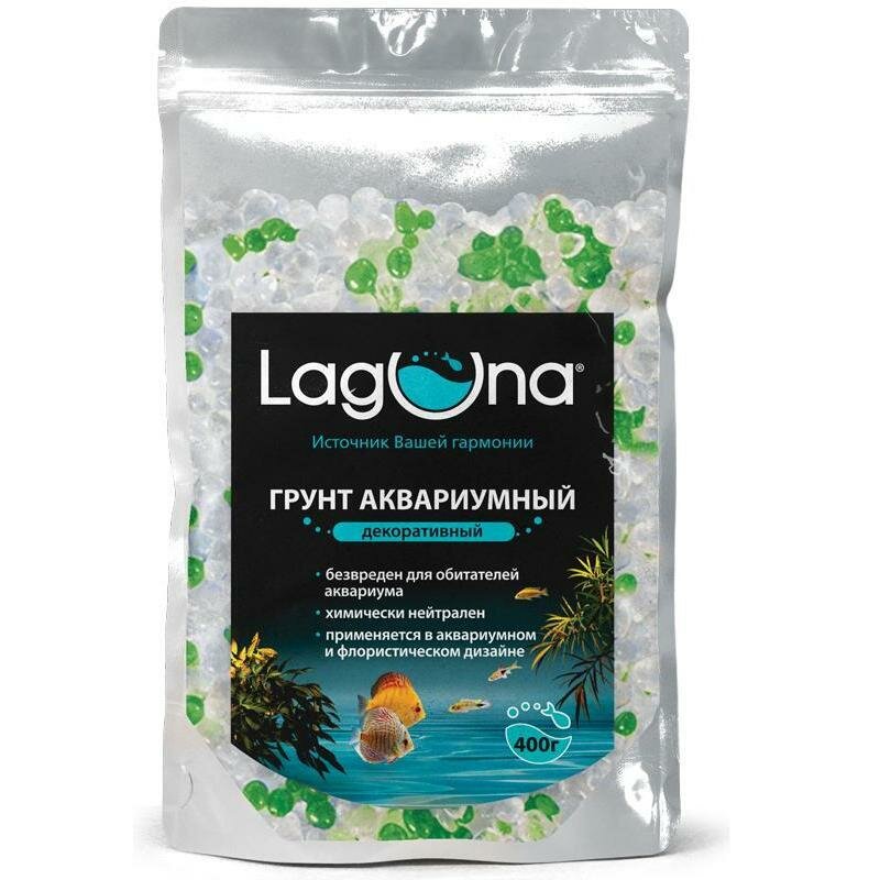 Грунт акриловый, белый/зеленый, 400г, Laguna AQUA