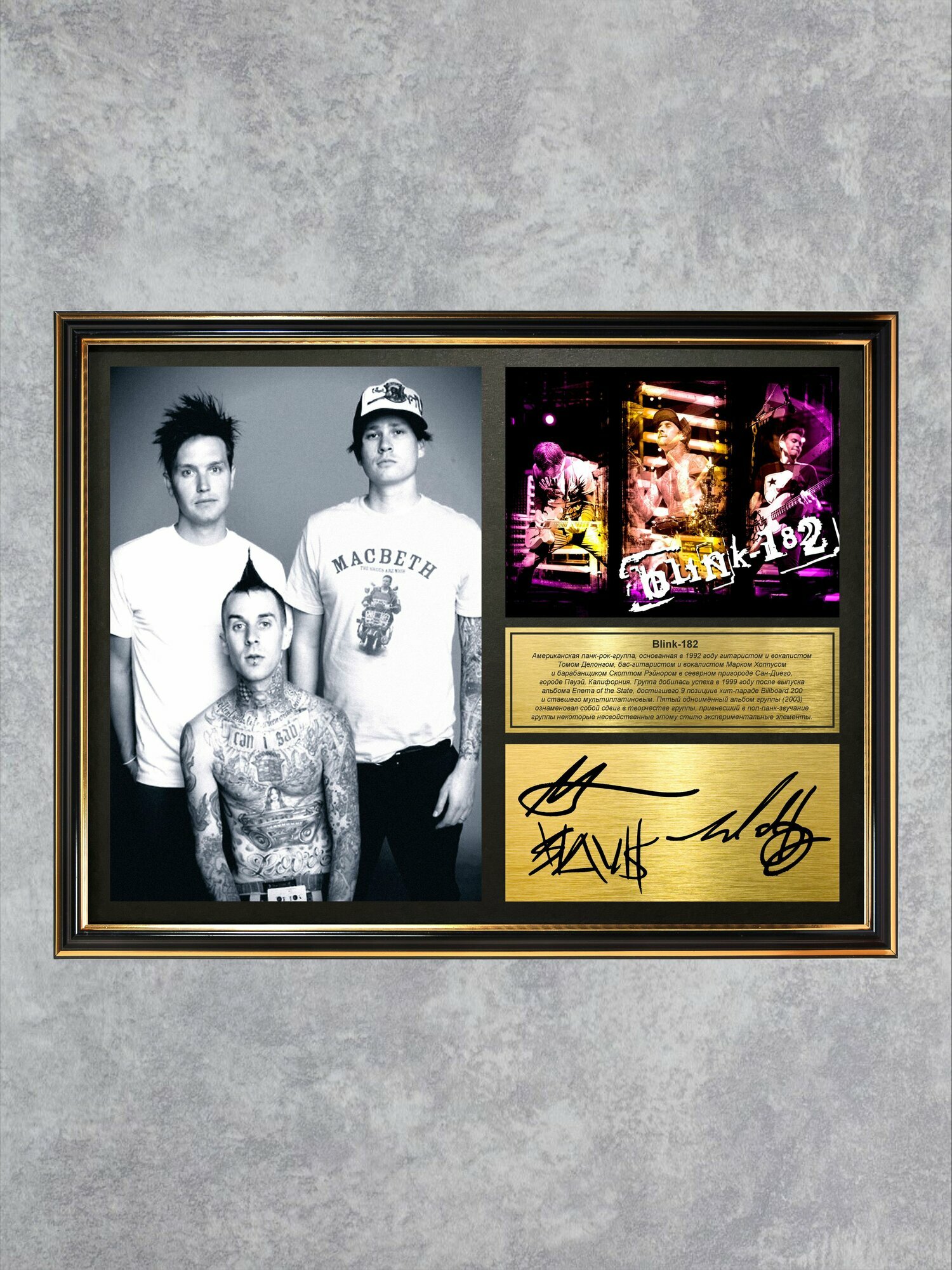 Blink 182 Картина интерьерная с автографом