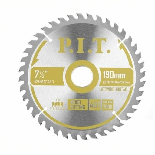 Диск пильный P.I.T. 190x30/20/16x1,4 мм 40T(ACTW10-190T40)