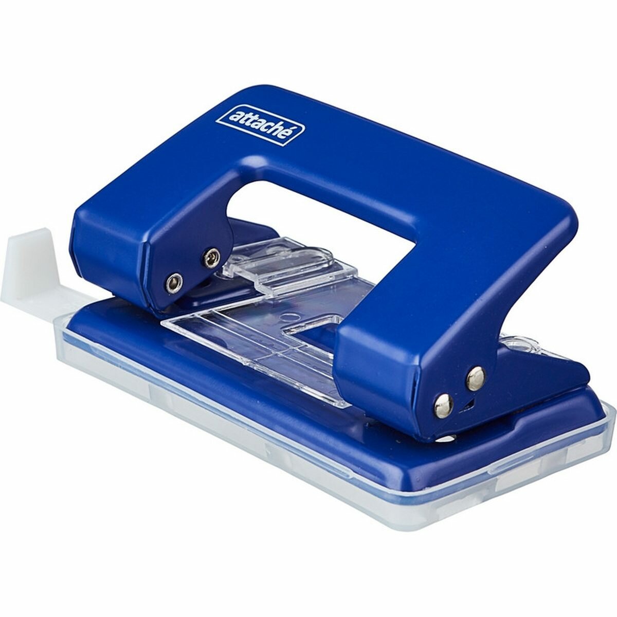 Дырокол Attache 6304, до 12 листов, линейка, синий, 12шт.