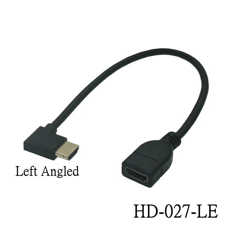 UXG HDMI удлинитель 90 градусов папа-мама черный 0,5 метра Left, 0.3m