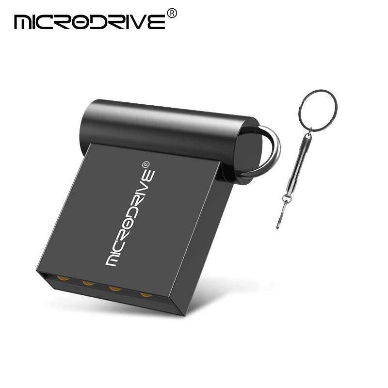 MicroDrive MND016G0428 металлический USB-флешка 16 ГБ 4 ГБ, черный