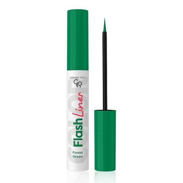 Подводка для глаз цветная Golden Rose Eyeliner Flash Liner Colored цвет Forest Green Яркий цвет и ультратонкий кончик