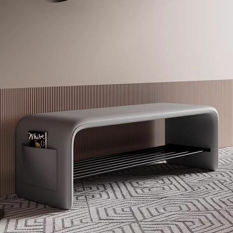 Мягкая скамья для прихожей, удобная подставка для переобувания с антискользящими ножками, компактная мебель для коридора и входной зоны