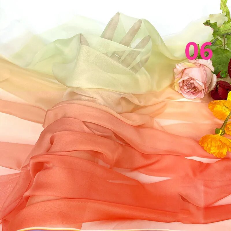 Многоцветная шифоновая ткань 30D для пошива Розовый, 2M, 6