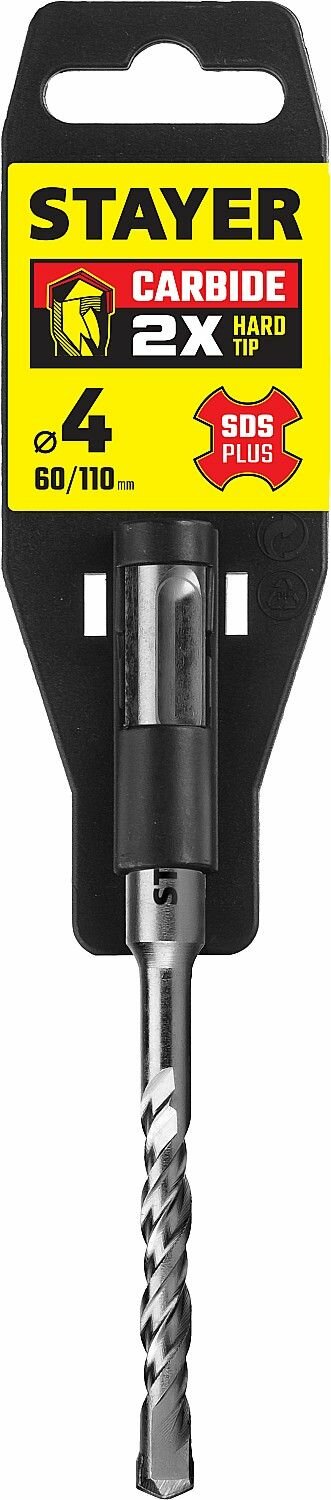 Бур по бетону STAYER SDS-plus, 4 x 110 мм, профессиональный, качественный инструмент 2930-110-04_z02