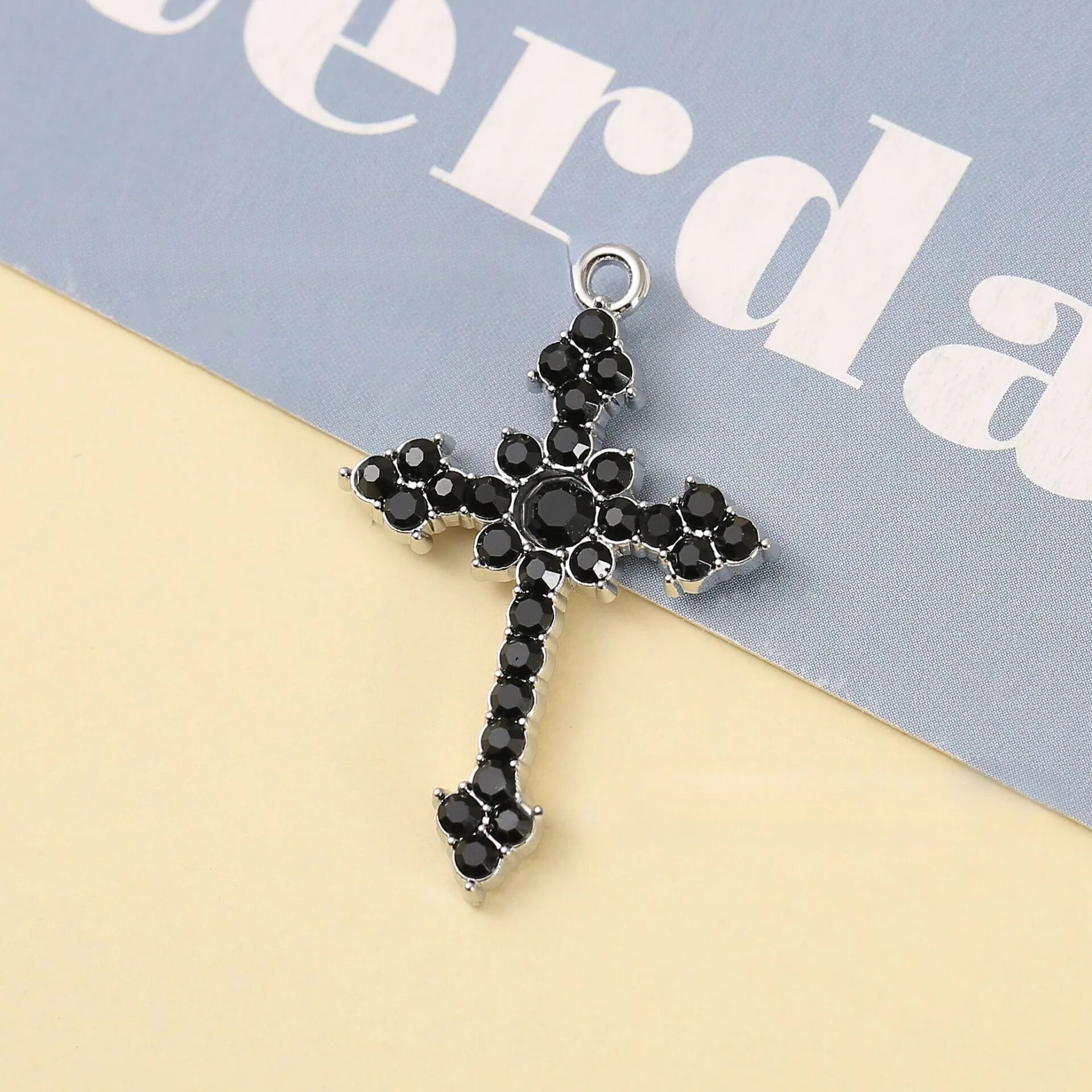 Подвеска-крест из сплава с бриллиантами, сделай сам, ингредиенты ручной работы, серьги, ожерелье, материал, ювелирные аксессуары