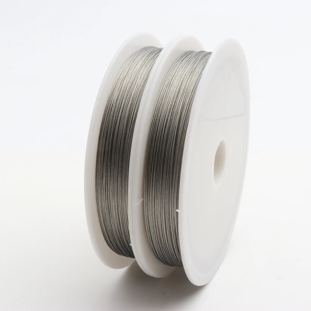 Стальная нить для ювелирных изделий TRYTRYSEE 0,3-0,8 мм 0.80mm About 20m, Steel Color