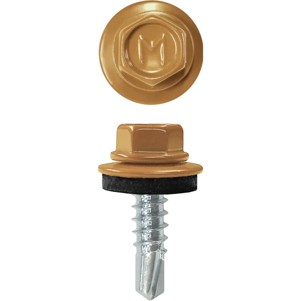 Daxmer Кровельный саморез 4,8x19 RAL 8001 сверло №2, 400 шт 00000325152