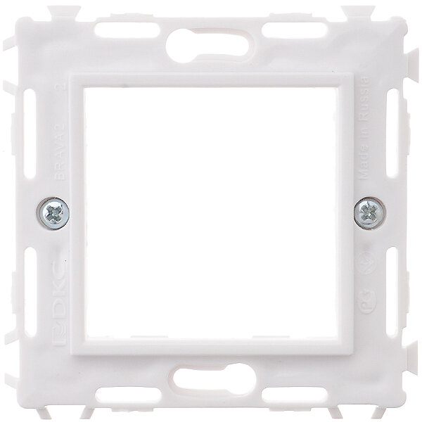 Cуппорт Brava 75020W 2 модуля белый ДКС (2 шт. в комплекте)