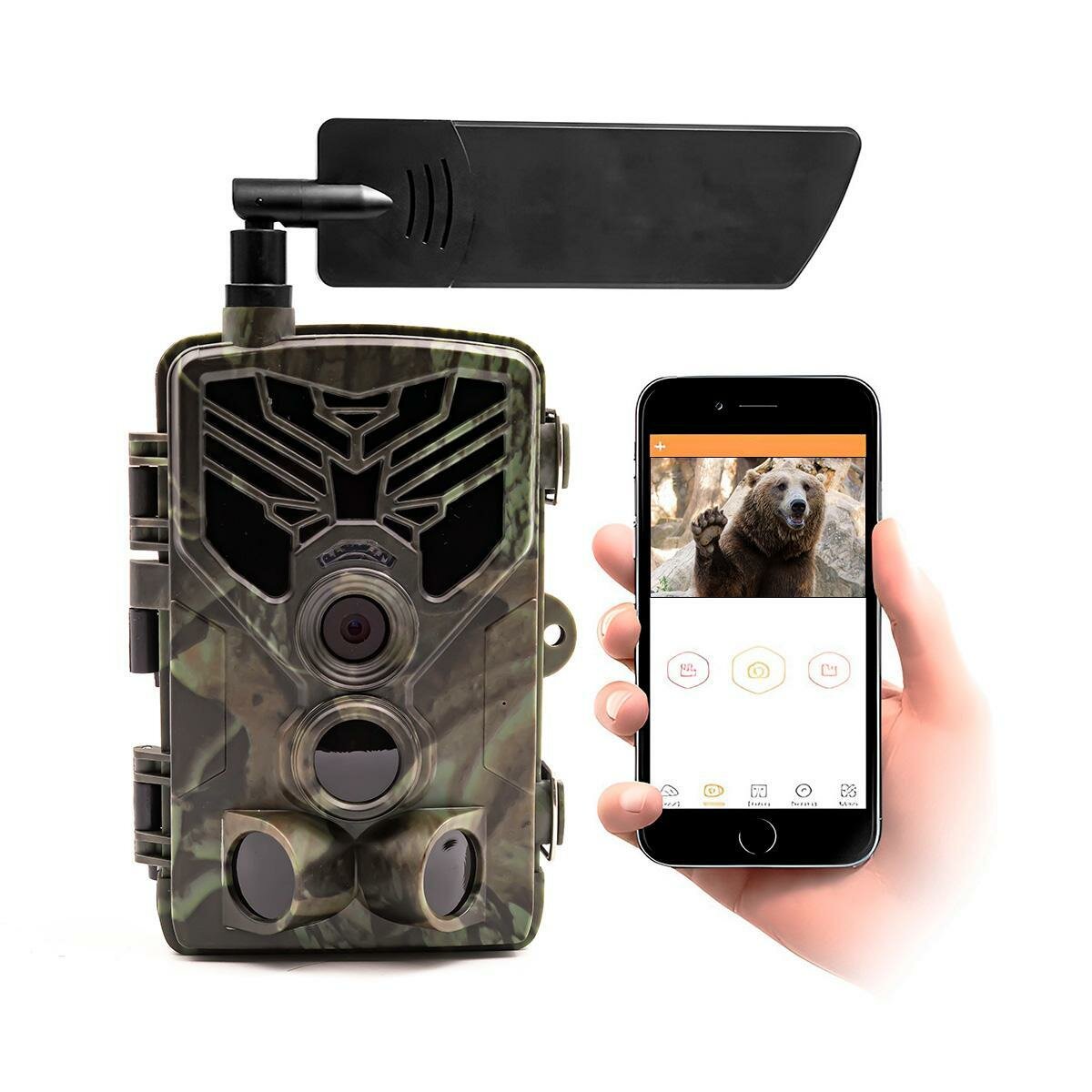 Лесная 4К/4G фотоловушка Филин Pro HC810 (Orig) (M57866UL) с приложением для телефона ФилинCam с SIM картой. Невидимая ночная ИК подсветка. Видео 4