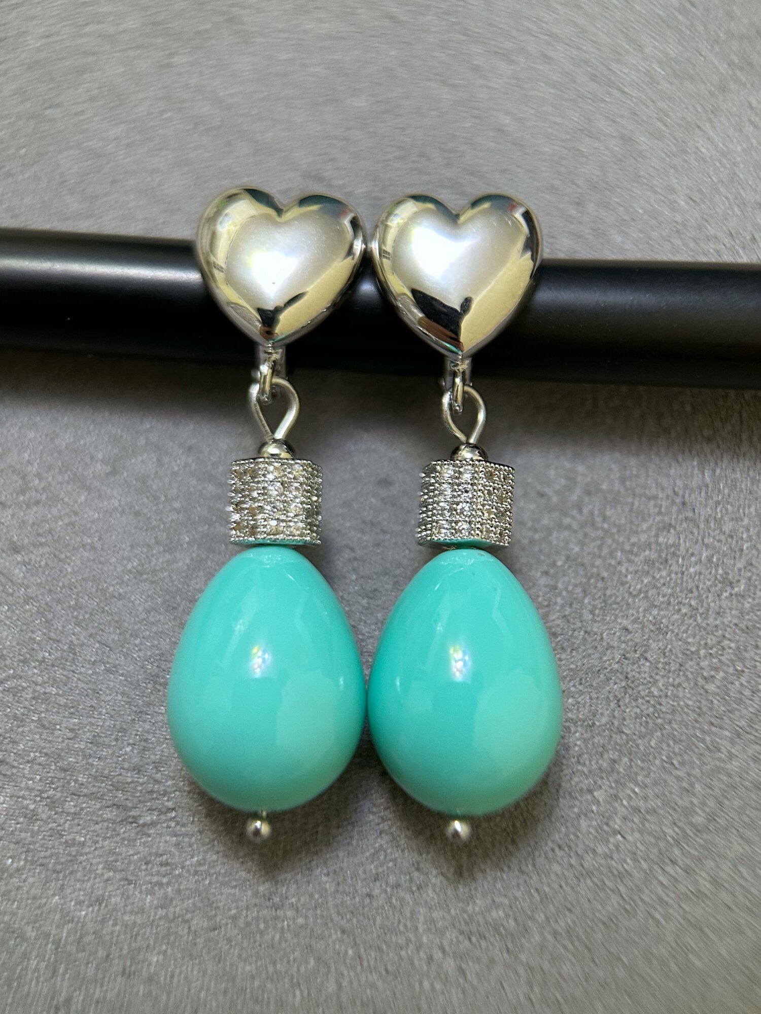 Серьги с подвесками, жемчуг имитация