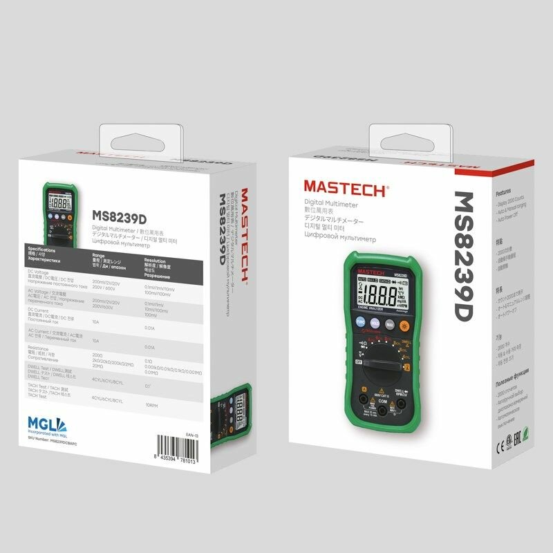 Автомобильный мультиметр MASTECH MS8239D — фото 1