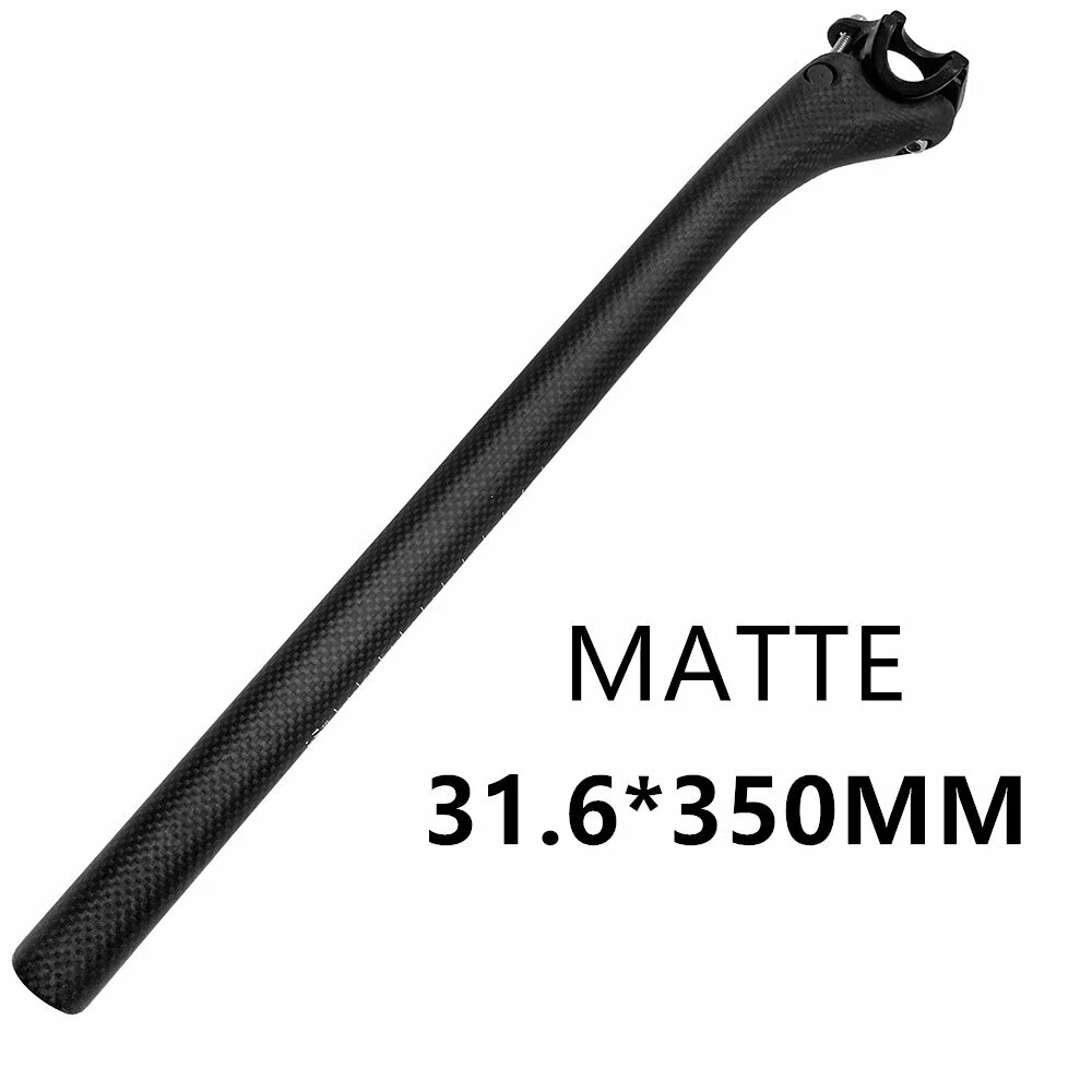 Черный карбоновый подседельный штырь 31.6x350mm Matte
