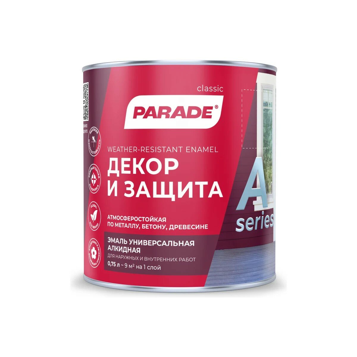 Эмаль PARADE А2 Декор & Защита база С п/мат. 0,75л Россия 0006316