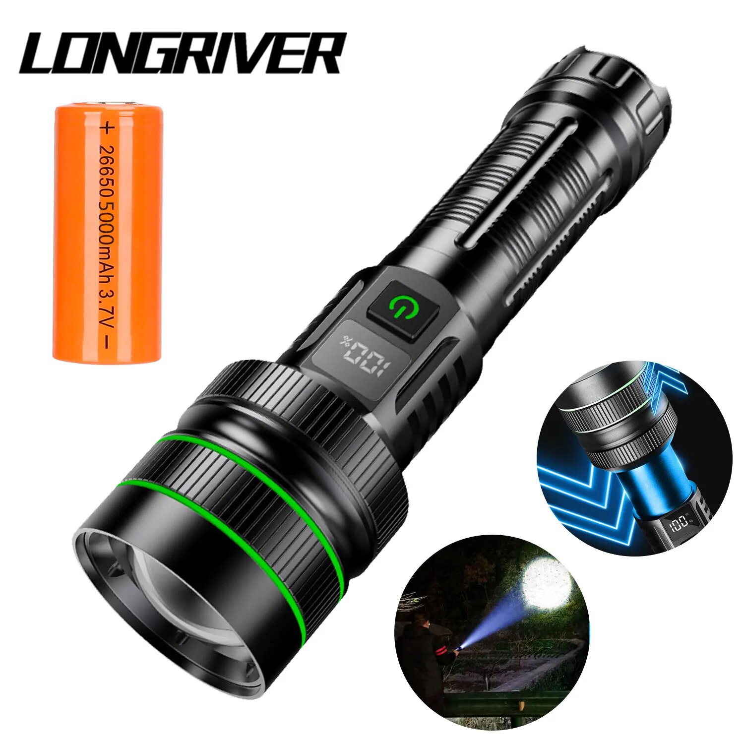 LONGRIVER LS1 LEP фонарь дальнего действия 26650 Battery