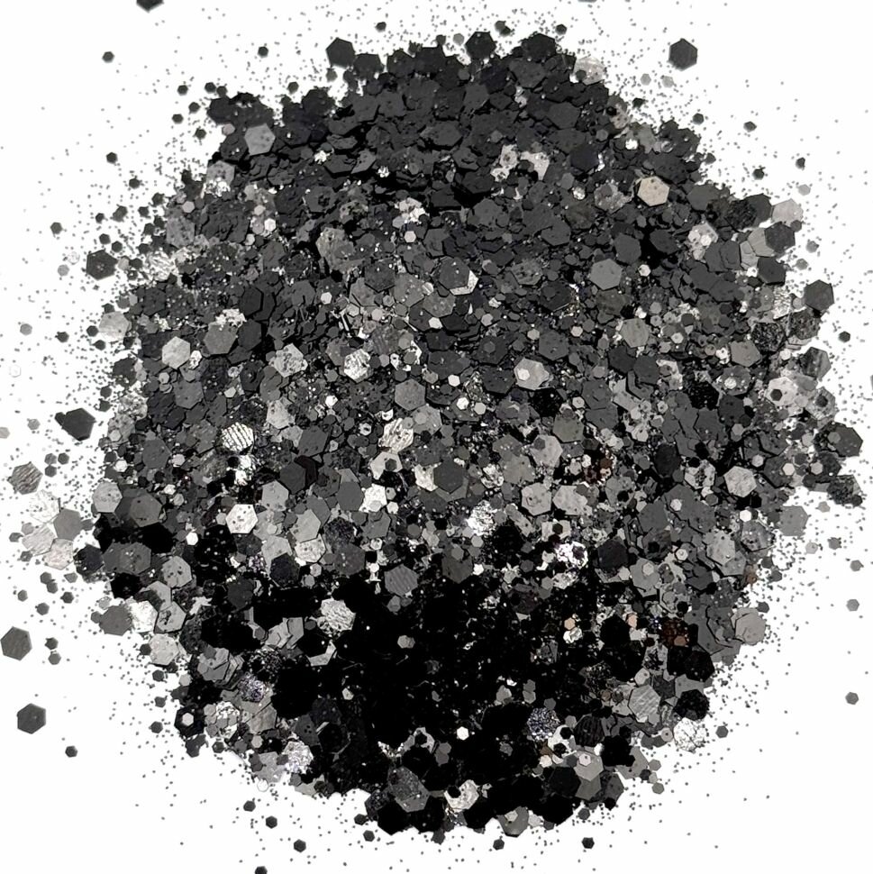 Блестки (глиттер) EPOXYMASTER "Ночной нуар", 25мл