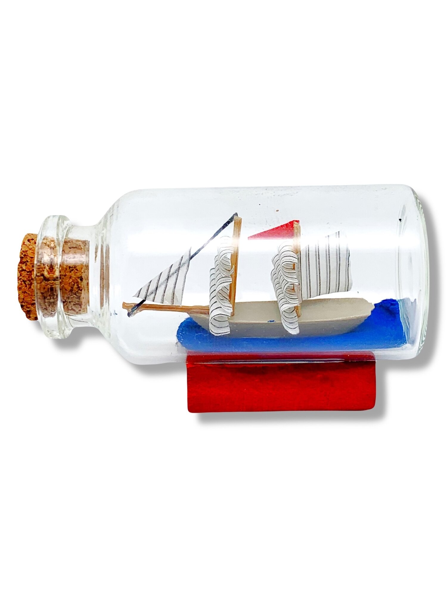 Модель корабля "Санкт-Петербург", в бутылке, декоративный, 6 см