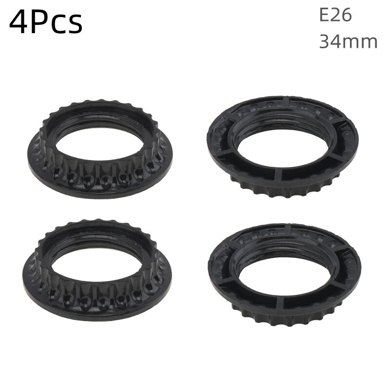 RTNLIT Пластиковые кольца для абажуров E26/E27 4 шт Черный, Black 34mm