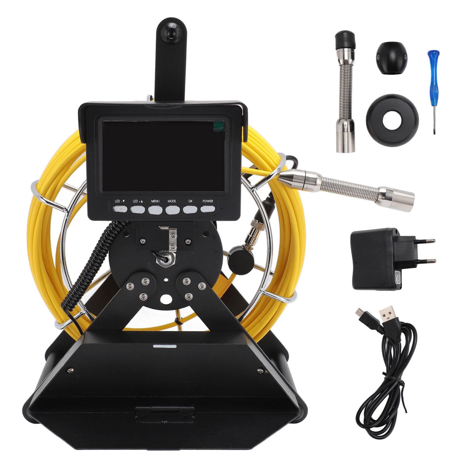 Промышленная канализационная камера с 4,3 -дюймовым ЖК -экраном DVR -конвейера