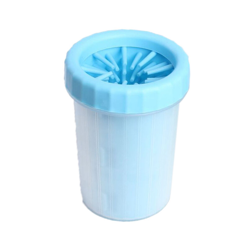 Мойка для лап домашних животных с мягкой щетиной, глубокая очистка, портативная чашка для чистки ног для собак и кошек, чашка для путешествий, кемпинга, дома, маленькая синяя