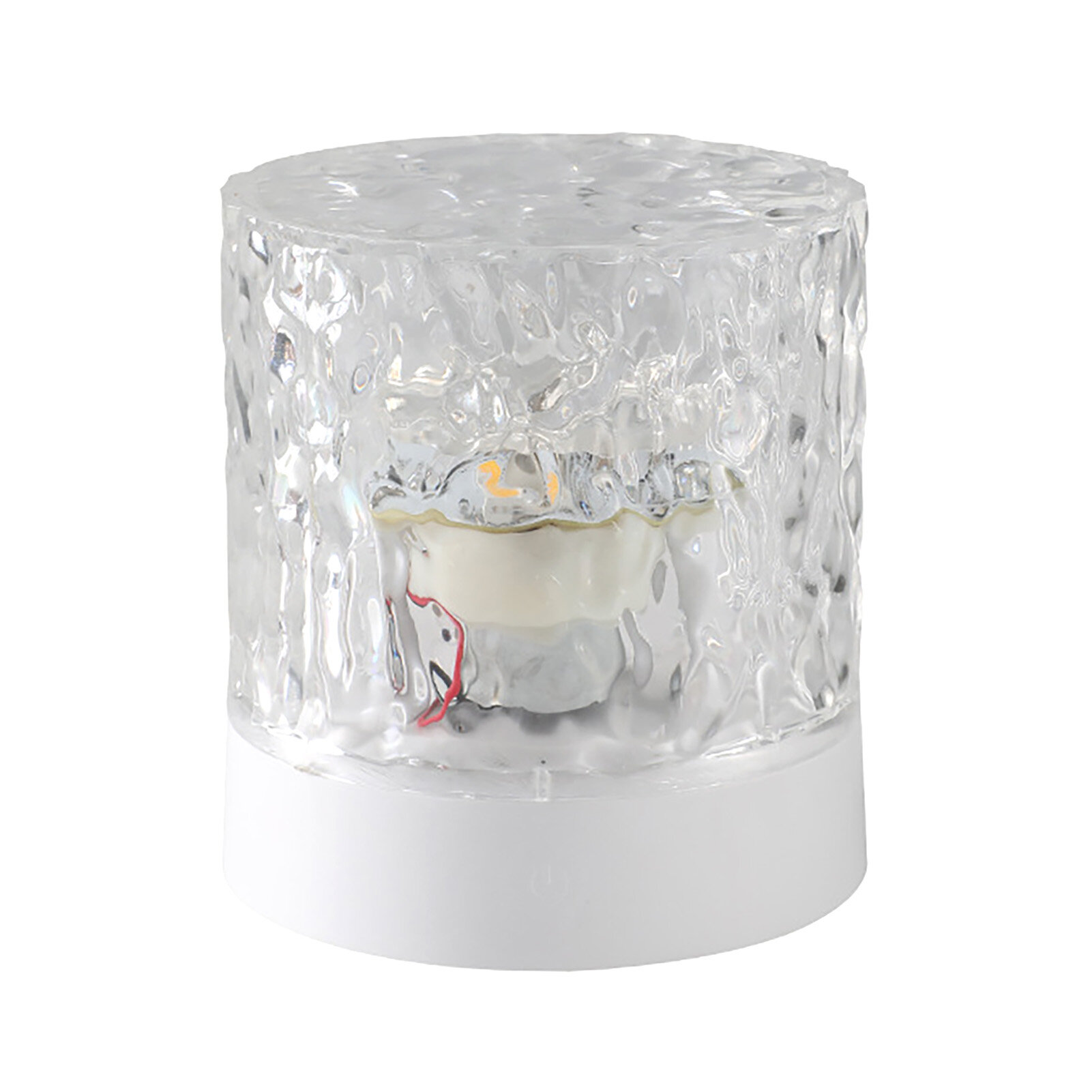 Water Ripple Night Light 360 Degree Dynamic Romantic LED Atmosphere Table Lamp for Living Room Bedroom Homochromy Plugged in and Not Rotating