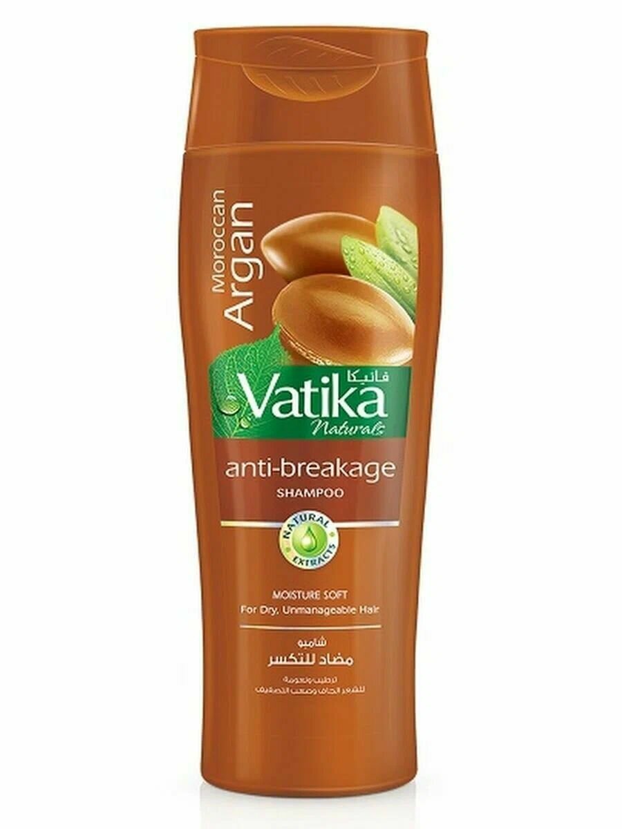 Aргана марокканская Ватика шампунь против ломкости для сухих и непослушных волос, Дабур Vatika MOROCCAN ARGAN Anti-breakage Shampoo, Dabur 200 мл.
