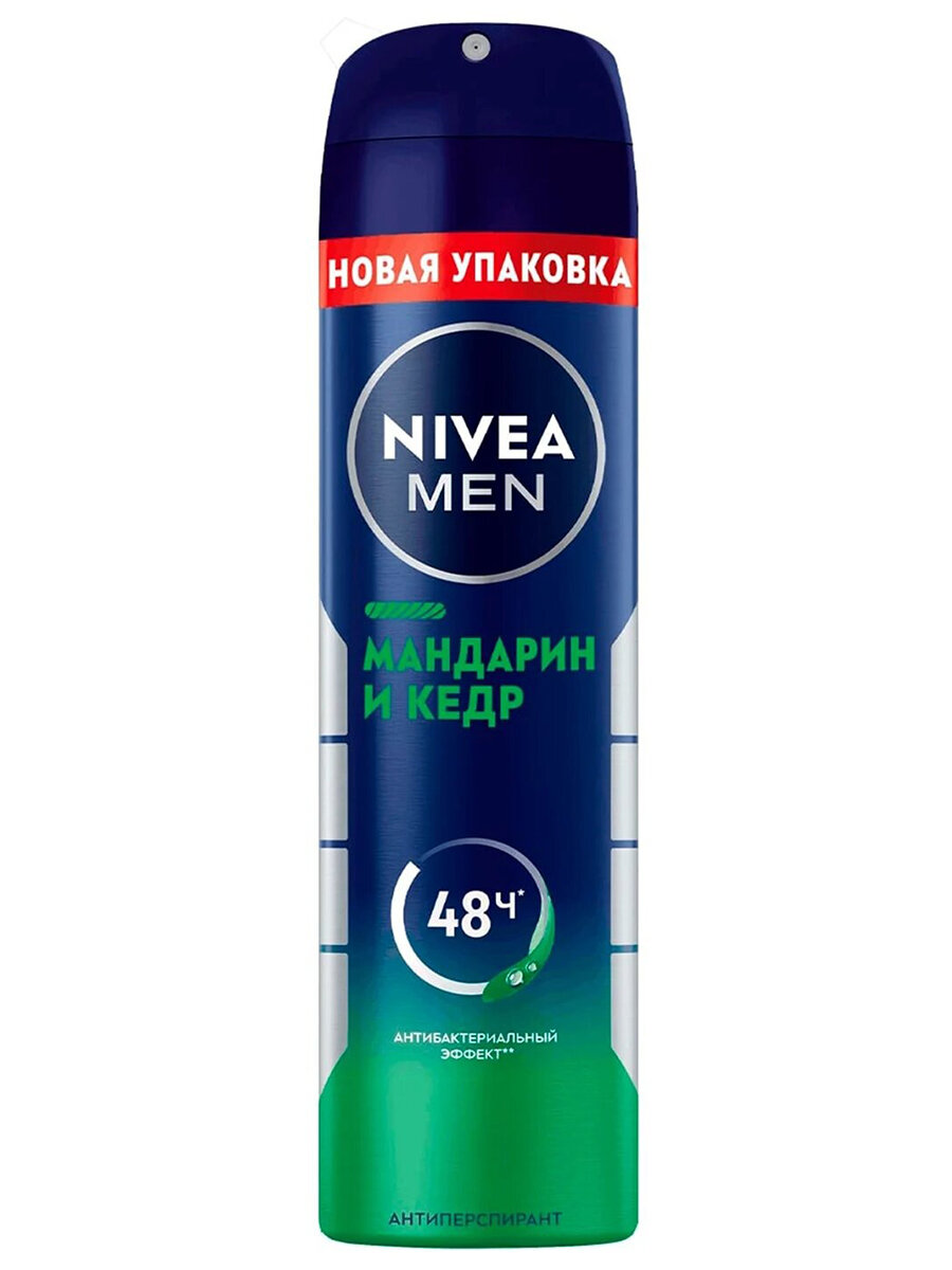 Дезодорант мужской Nivea Men антиперспирант спрей Мандарин и кедр 150мл