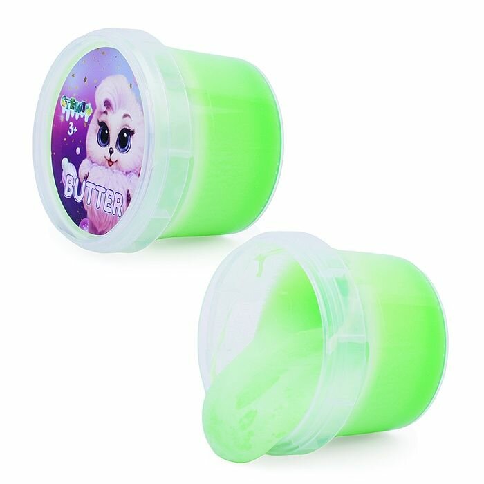 Слайм Лепа Стекло 65 г, серия Butter, зеленый цвет