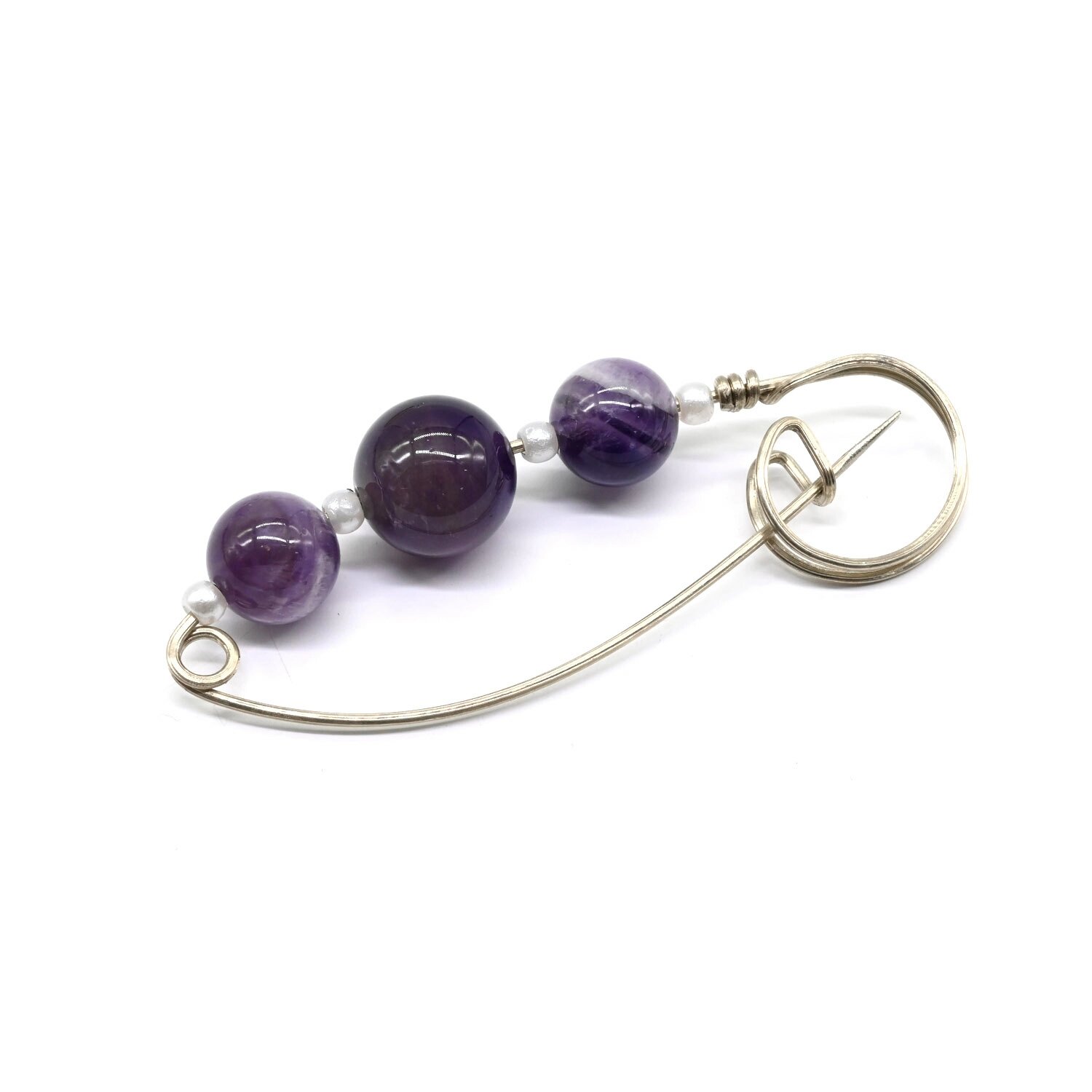 Брошь, аметист