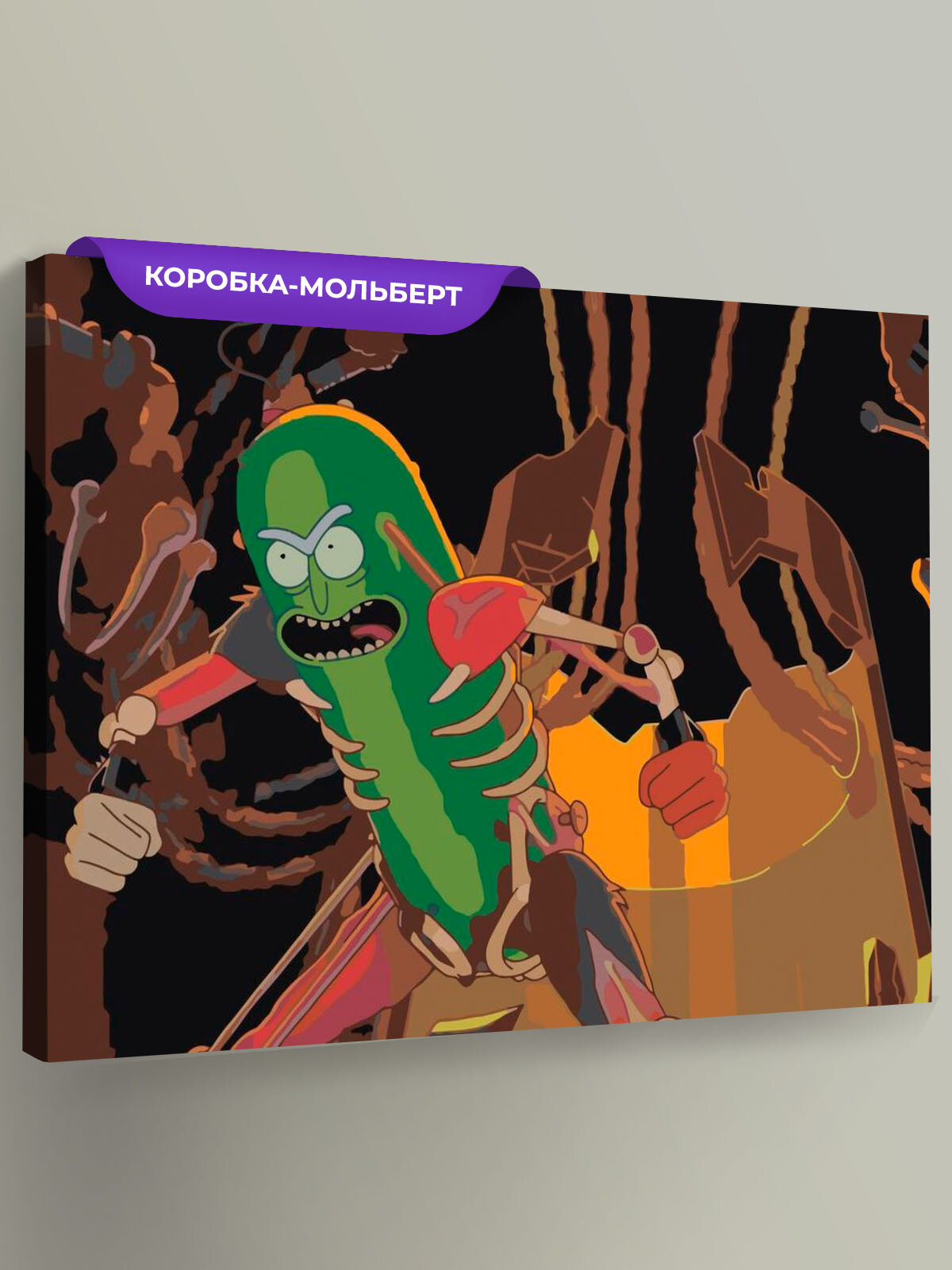 Картина по номерам на холсте с подрамником "Рик и Морти", Раскраска 30x40см, Мультфильмы Кинематограф