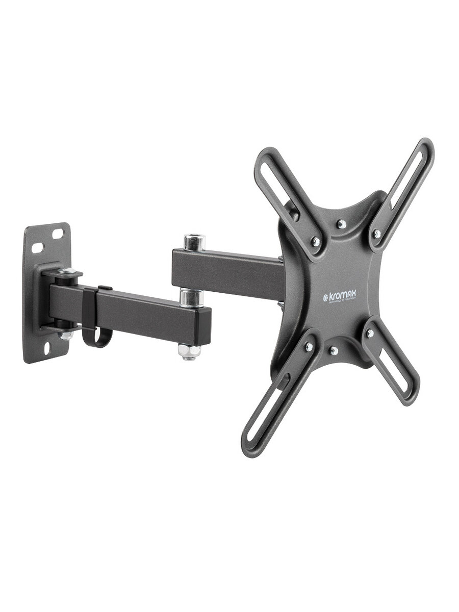 Кронштейн для ТВ KROMAX CORBEL-5 black (max VESA 200x200 мм, настенный, наклонно-поворотный, max 25 кг) (90465)