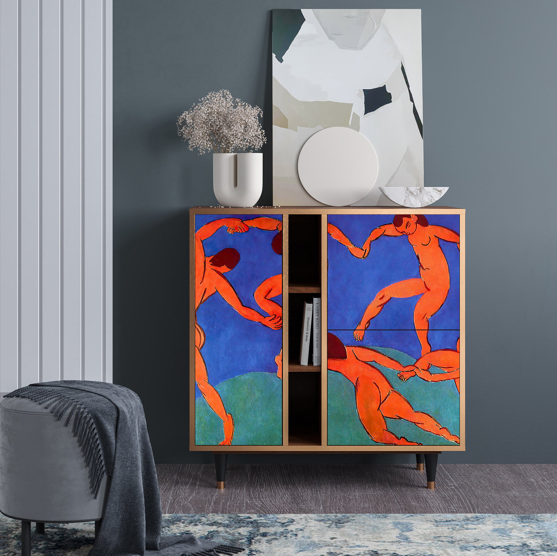 Комод - STORYZ - BS5 The Dance by Henri Matisse , Размер - 94 x 96 x 41 см, Цвет корпуса - , Орех