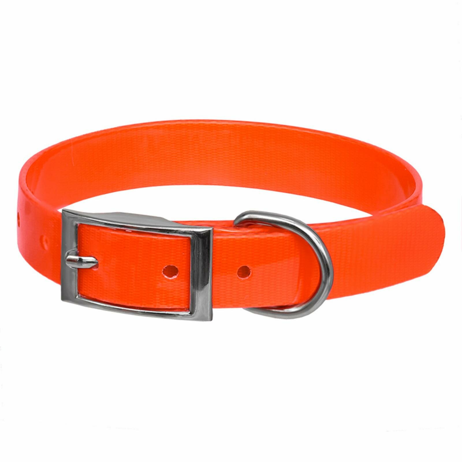 Tappi Ошейник для собак "Дельта" из биотана, оранжевый, размер L, 30-40см, ширина 20мм