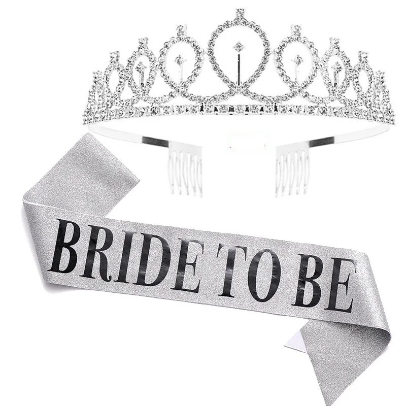 Корона для невесты Bride to Be, атласная, set 5