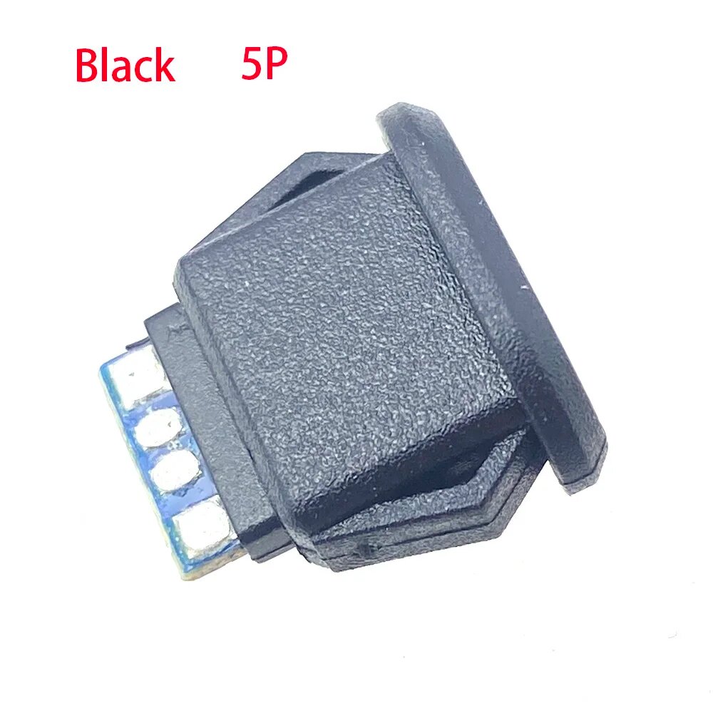 Водонепроницаемые разъемы USB Type-C HBXINTAO 5/6 pin 2PCS, 5P BLACK