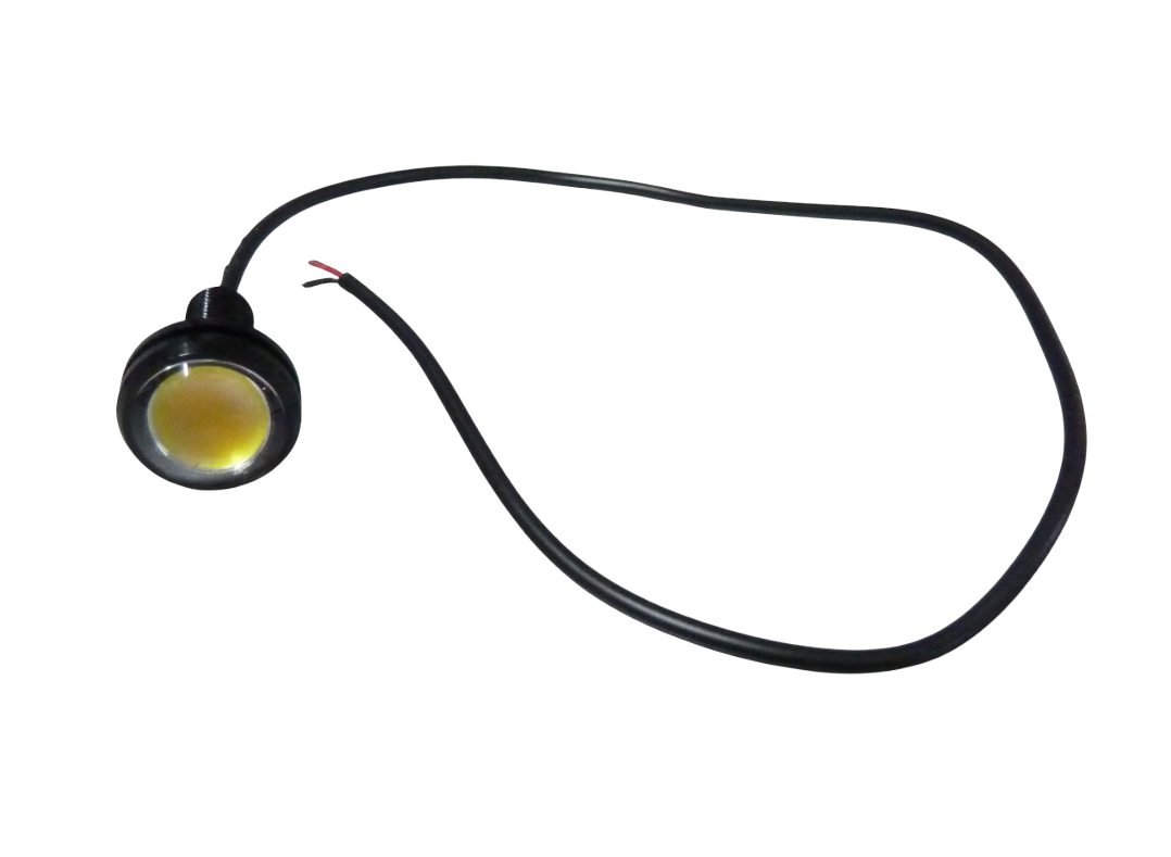 Светодиодный, указатель поворота DRL 1 (COB) 1W 300Lm 12V (оранжевый свет) D 0.9 см (под гайку) - 1 шт